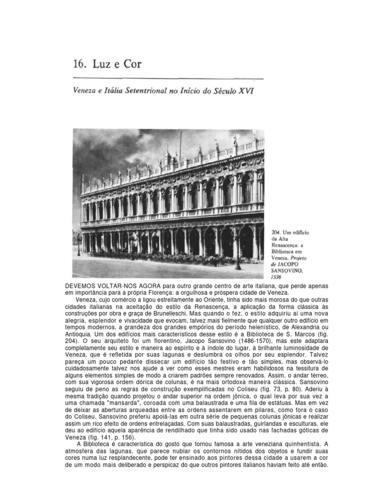 Cap.16. GOMBRICH, E. H. A HISTÓRIA Da ARTE | PDF | Leonardo da Vinci | Michelangelo
