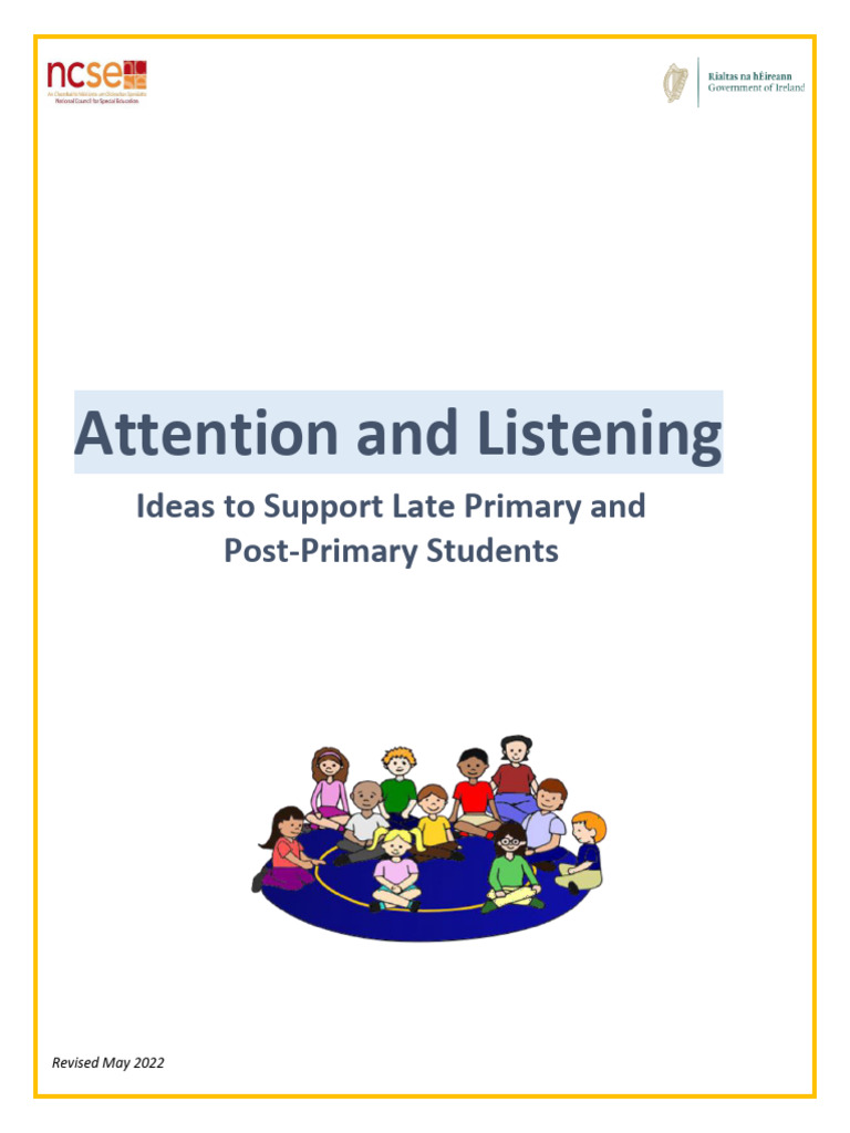 Attention and Listening Skills For Older Students | PDF | Attention