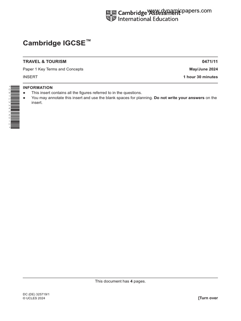 Paper 1 QP 2024 | PDF | Tourism | Tanzania