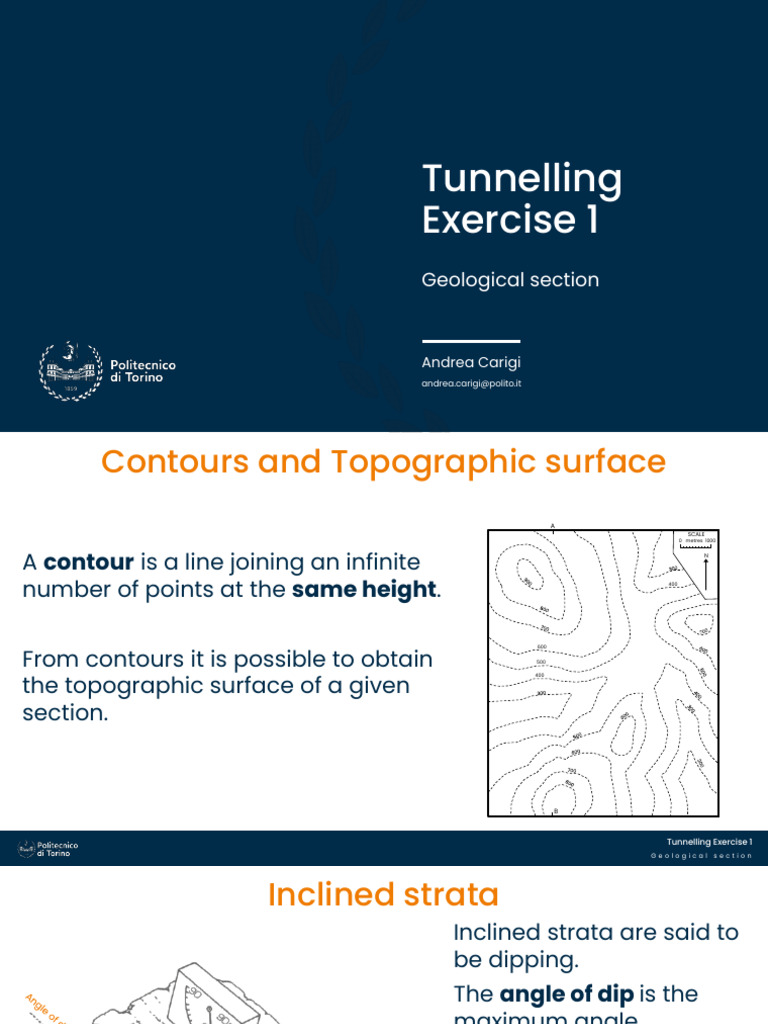 Slides Exercise 1 | PDF | Fault (Geology) | Contour Line
