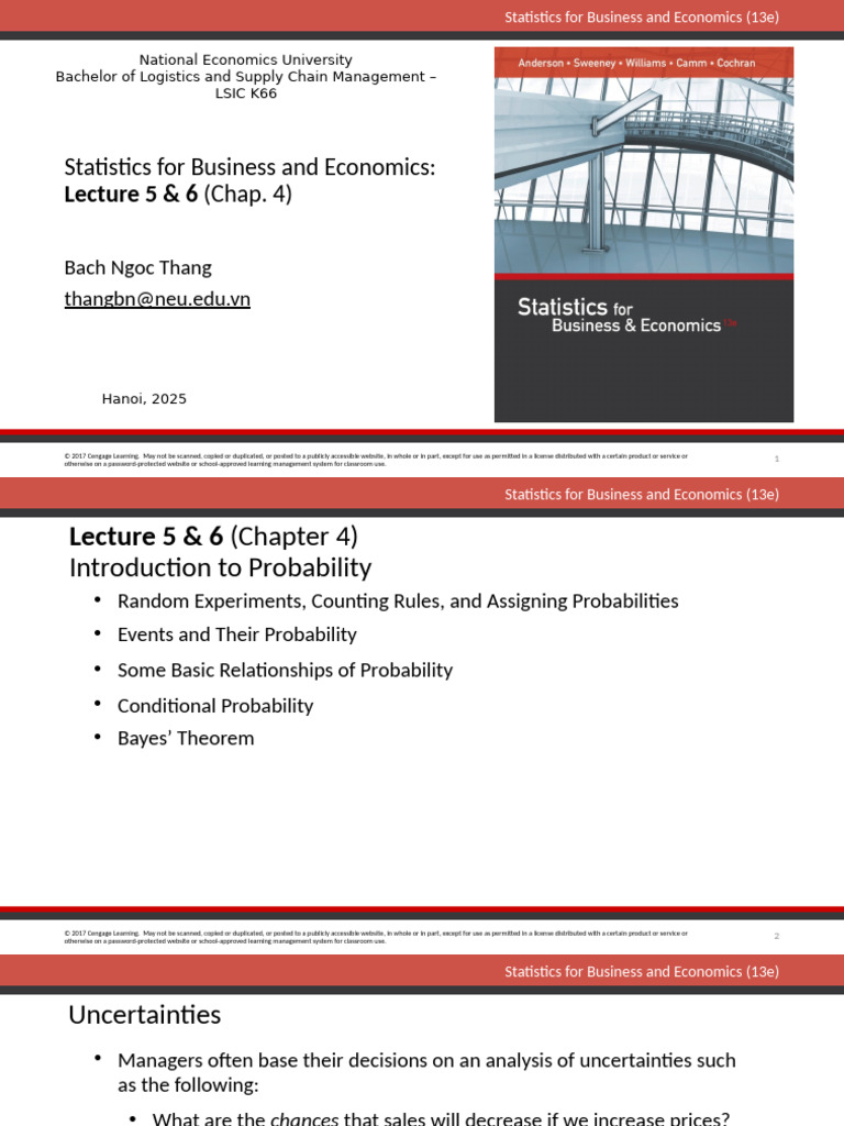 Lecture 5 & 6 - Chap. 4 - Introduction To Probability | PDF ...