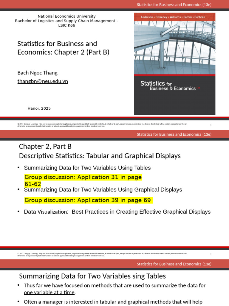 Lecture 3 - Chapter 2B - Descriptive Statistics - Part B - Self Study | PDF | Scatter Plot ...
