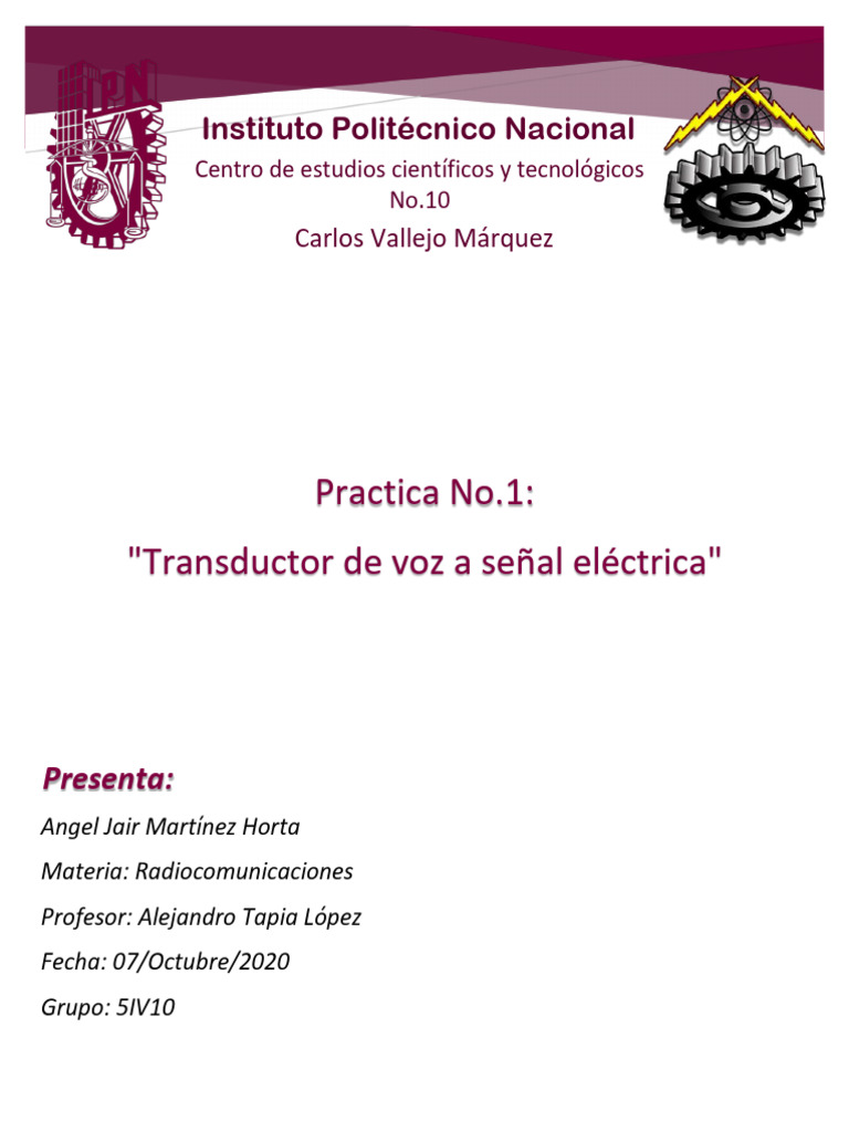 PRACT1 | PDF | Amplificador | Micrófono