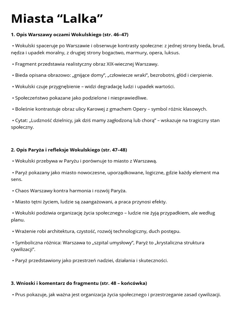 Miasta "Lalka" | PDF