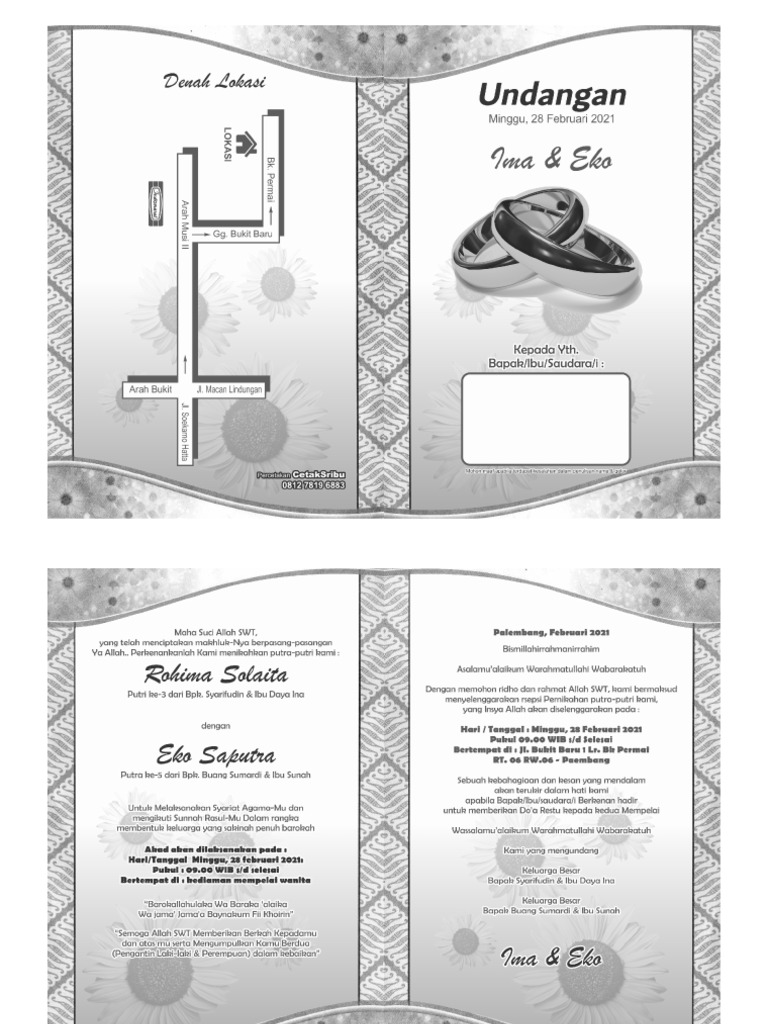 Undangan Nikah Ima Dan Eko | PDF