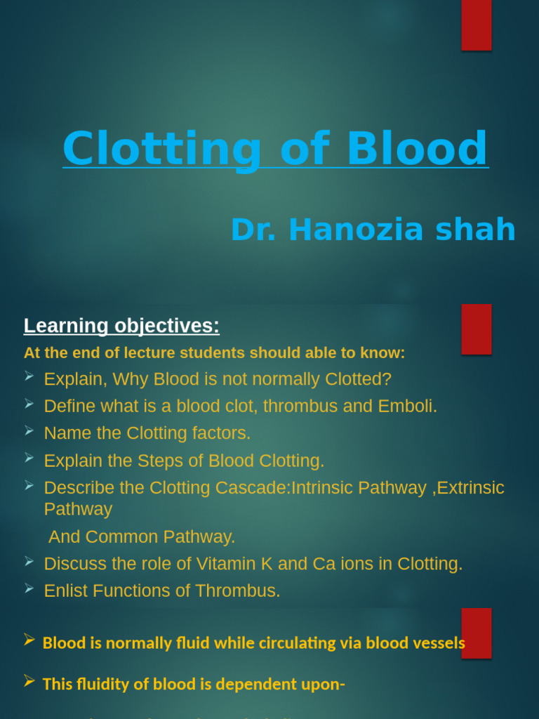 Understanding Blood Clotting Mechanisms | PDF | Coagulation | Thrombus