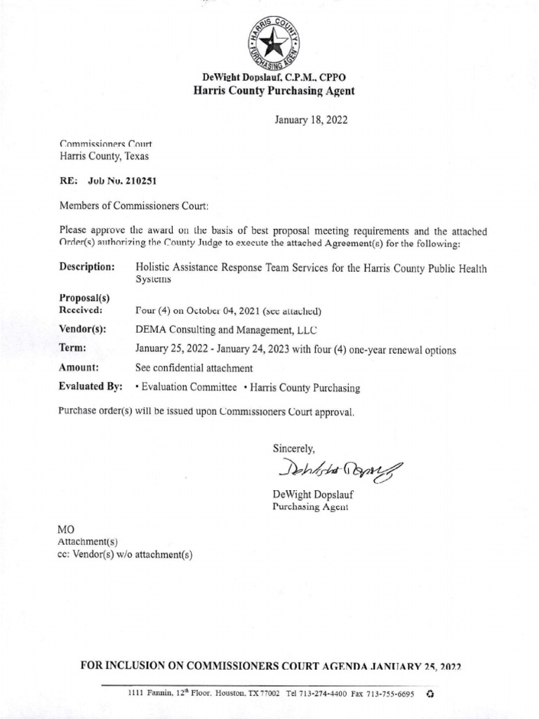 DEMA 22-0691 HART Award Letter | PDF