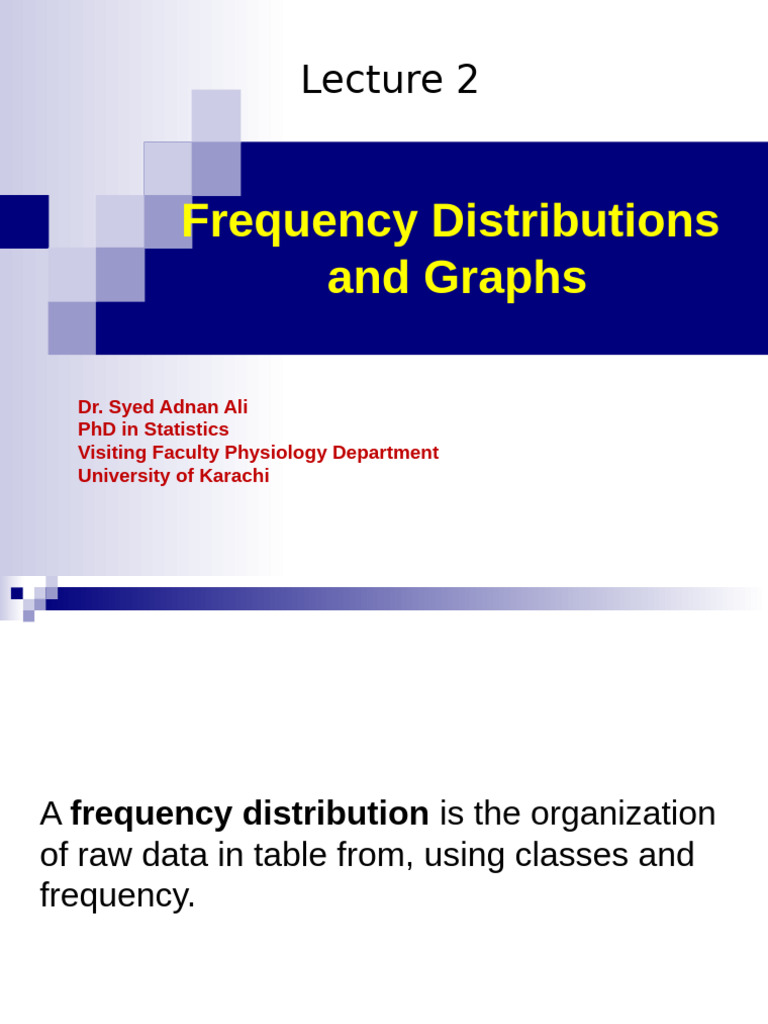 Lecture 2 On Frequency Distribution and Graph | PDF | Histogram ...