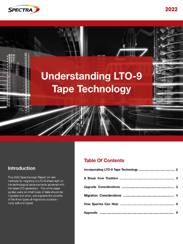 White Paper Understanding Lto9 Tape Technology | PDF | Backup | Computing