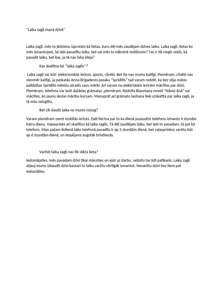 Domraksts Laika Zaglis | PDF