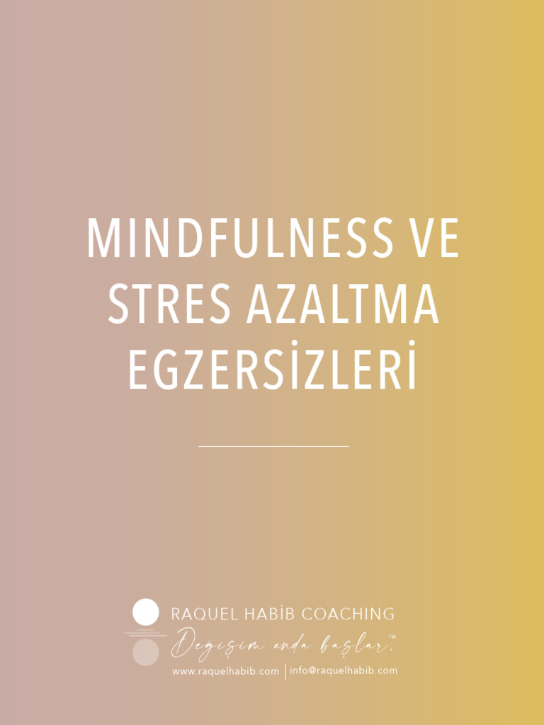 Mindfullnes Farkındalık Stresi Azaltma Egzersizleri | PDF