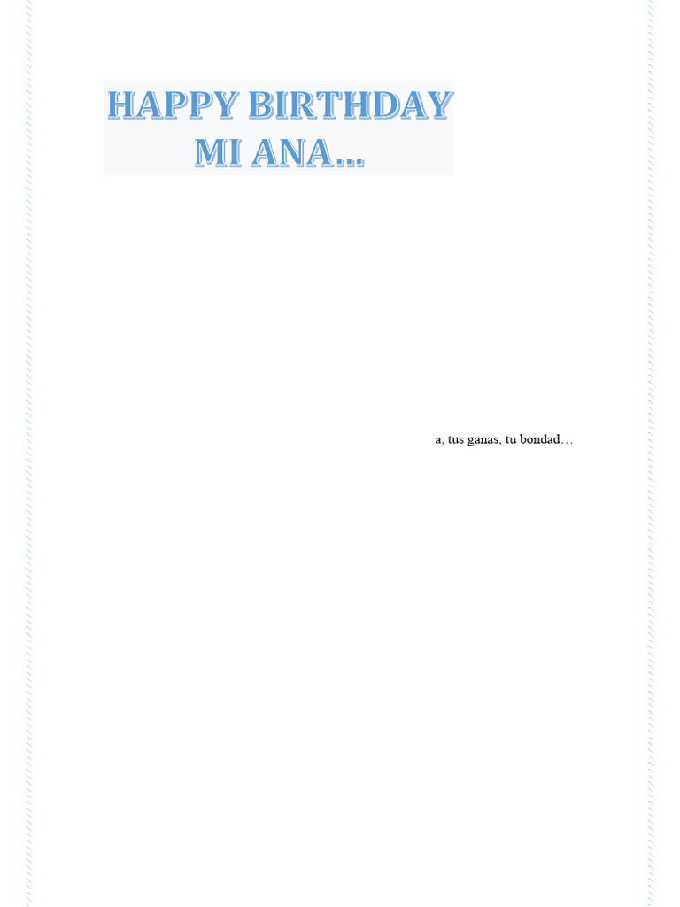 Cumple Años de Ana Judid | PDF