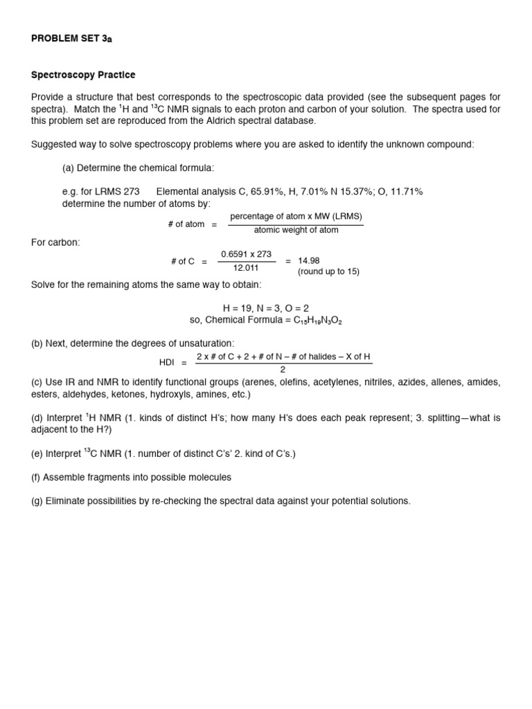 Organic Chemistry II Problem Set 3 | PDF | Alkene | Nuclear Magnetic Resonance