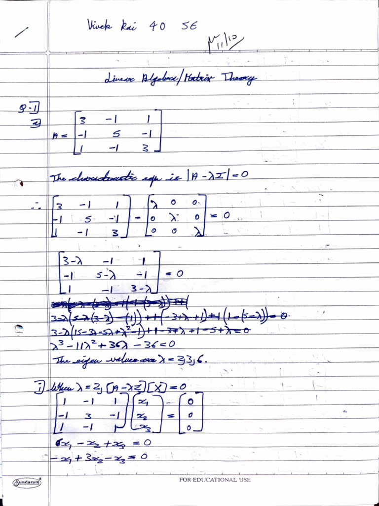Matrix Theory Tutorial Pdf 4482