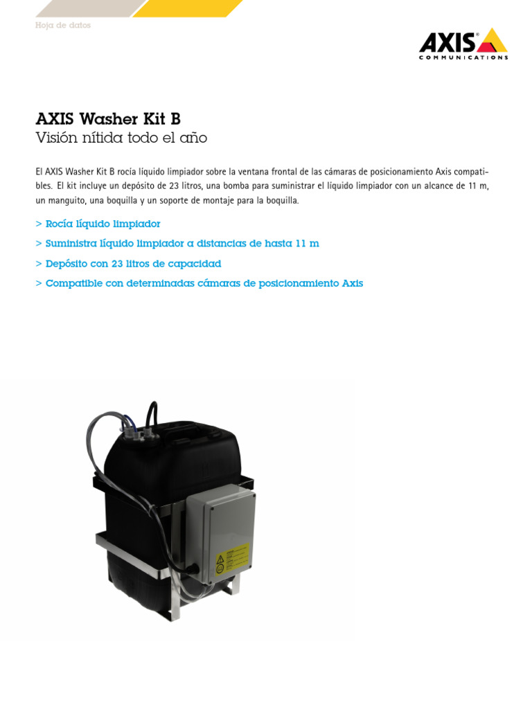 Kit de Lavado AXIS B para Cámaras | PDF