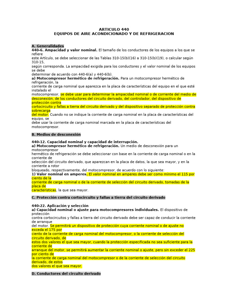 Articulo 440 | PDF | Electromagnetismo | Bienes manufacturados