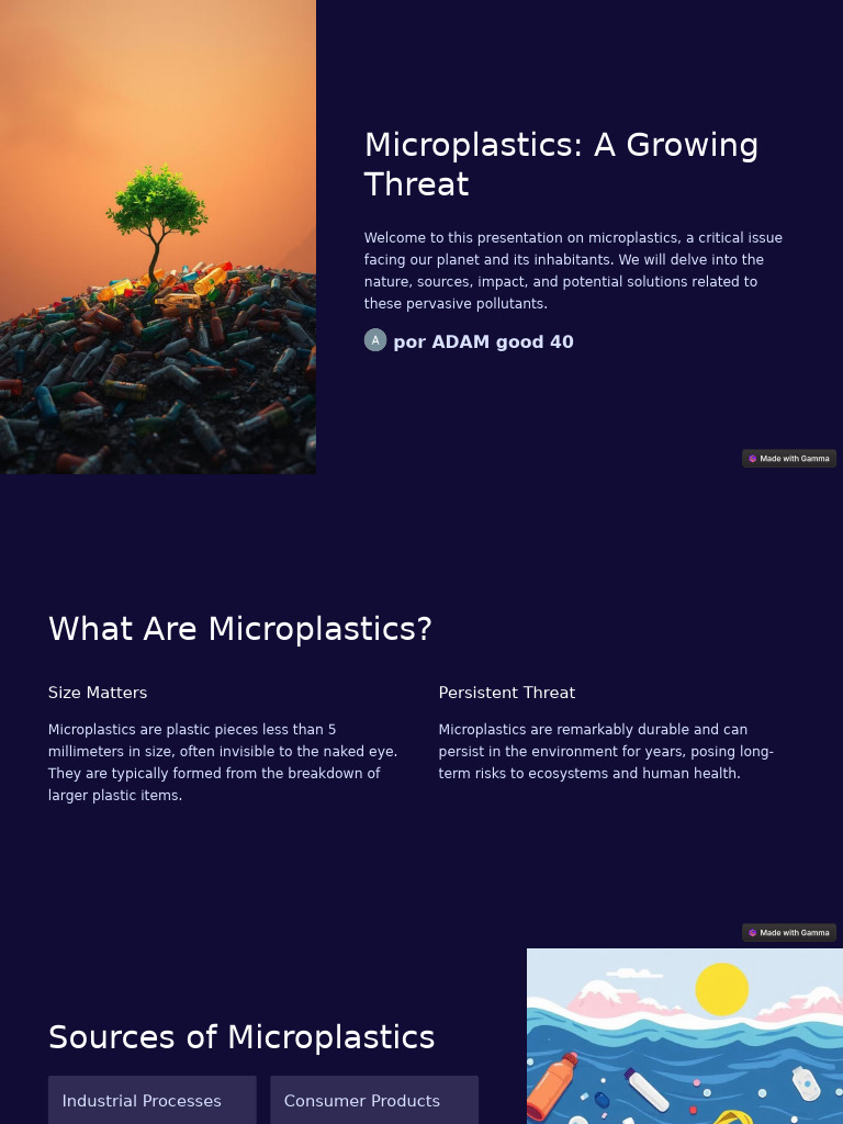 Microplastics A Growing Threat | PDF | Plastic | Human Impact On The ...