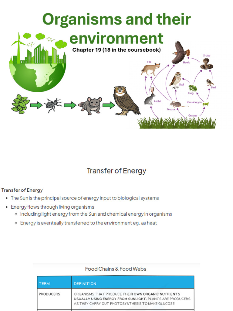 Organisms and Their Environment | PDF