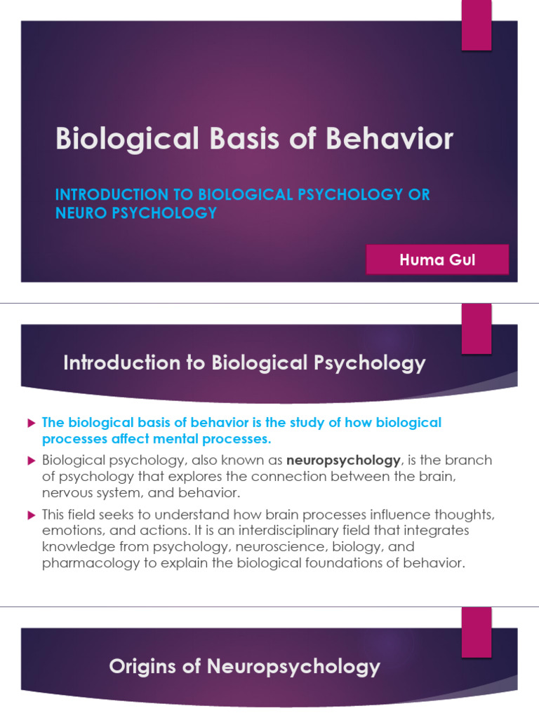 Introductionof Biological Basis of Behavior | PDF | Neuropsychology ...