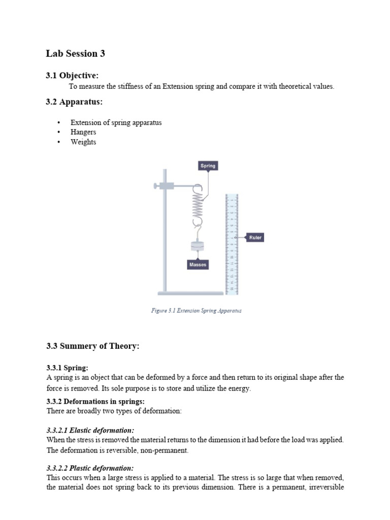 Lab Session 3 | PDF | Deformation (Engineering) | Elasticity (Physics)