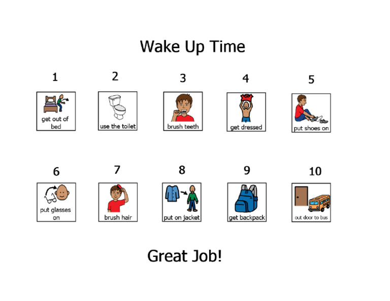 Morning Routine Visual Tasks | PDF