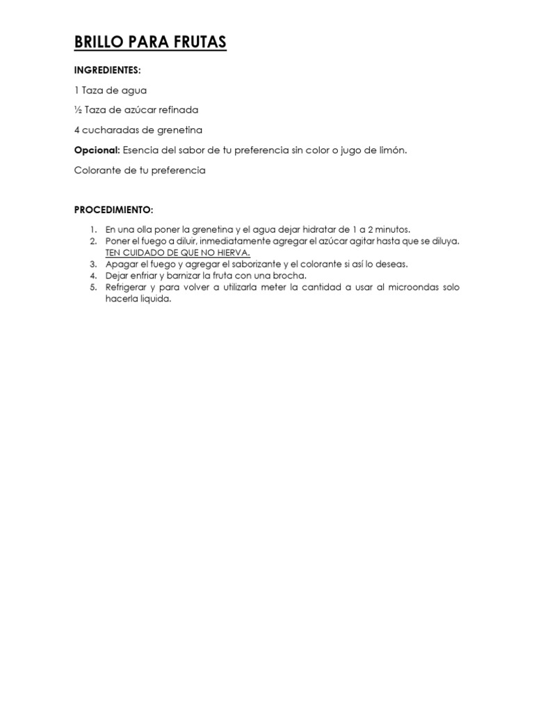 Book Brillo para Frutas | PDF