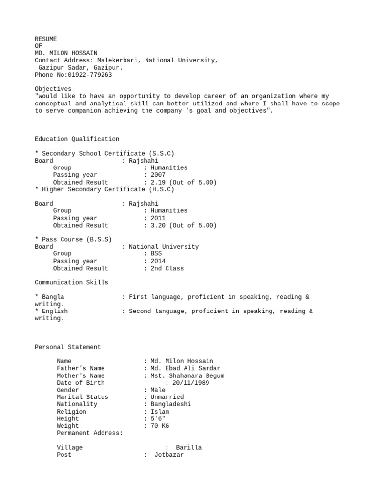 Milon Hossain | PDF