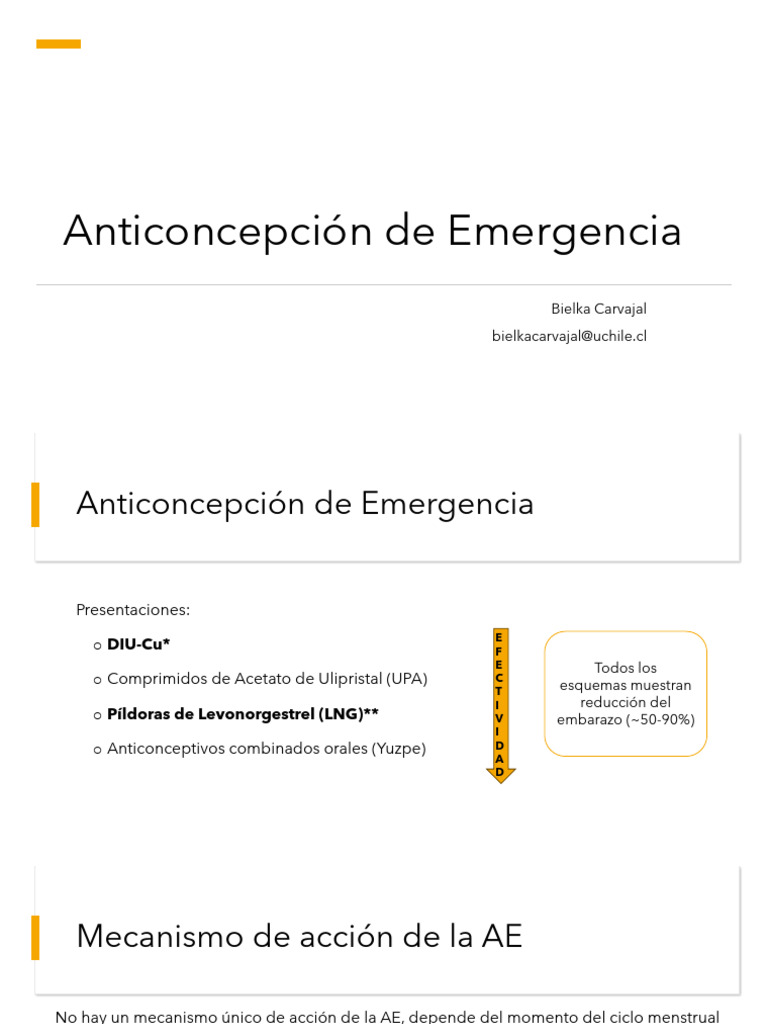 Anticoncepci N de Emergencia | PDF | Planificación familiar | Reproducción humana