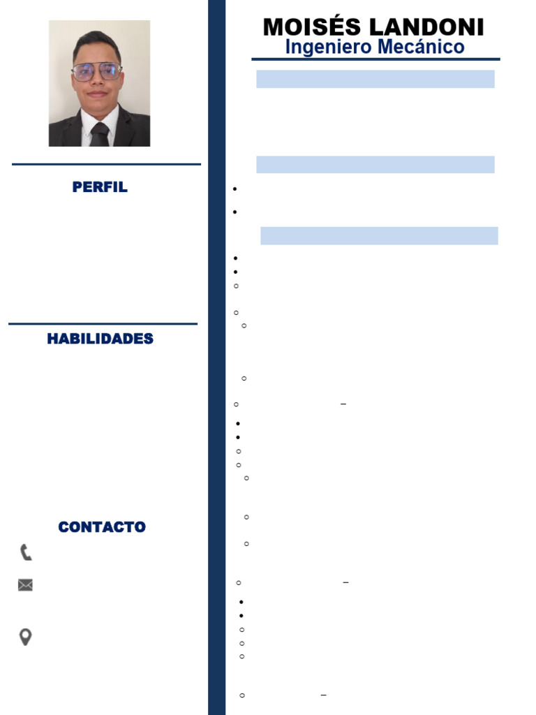 CV Moises Landoni 2025. | PDF