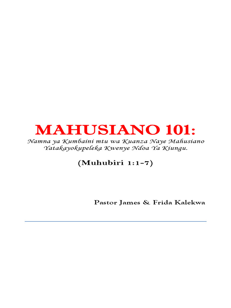 Mahusiano 101 | PDF