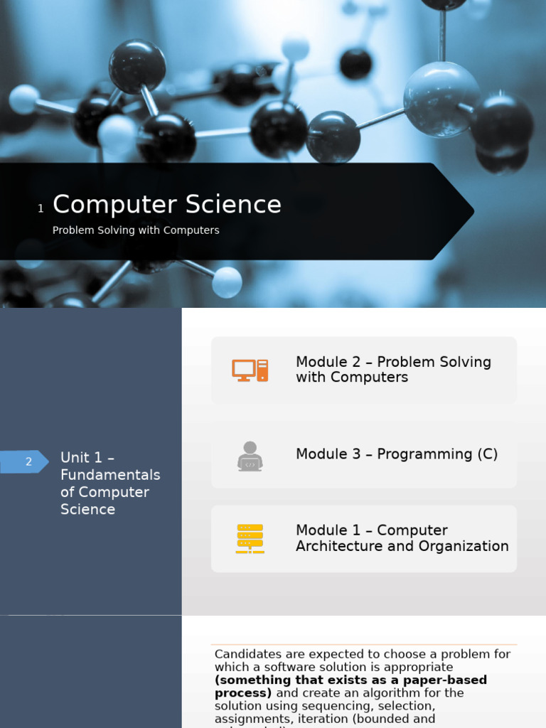 Computer Science - Unit 1 Mod 2 | PDF | Control Flow | Algorithms