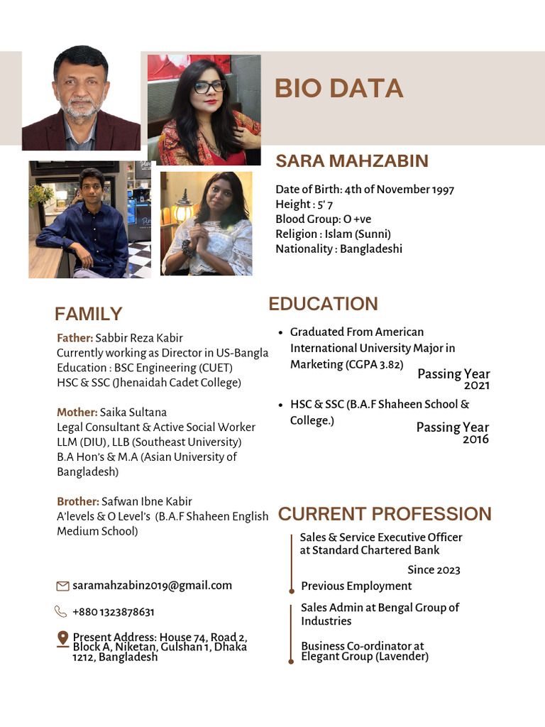Grey Brown Simple Resume | PDF