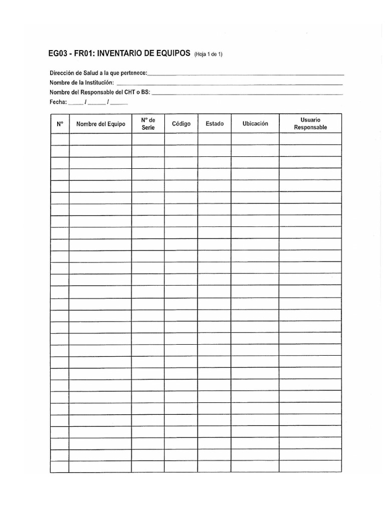 Eg03 FR01 Inventario de Equipos | PDF