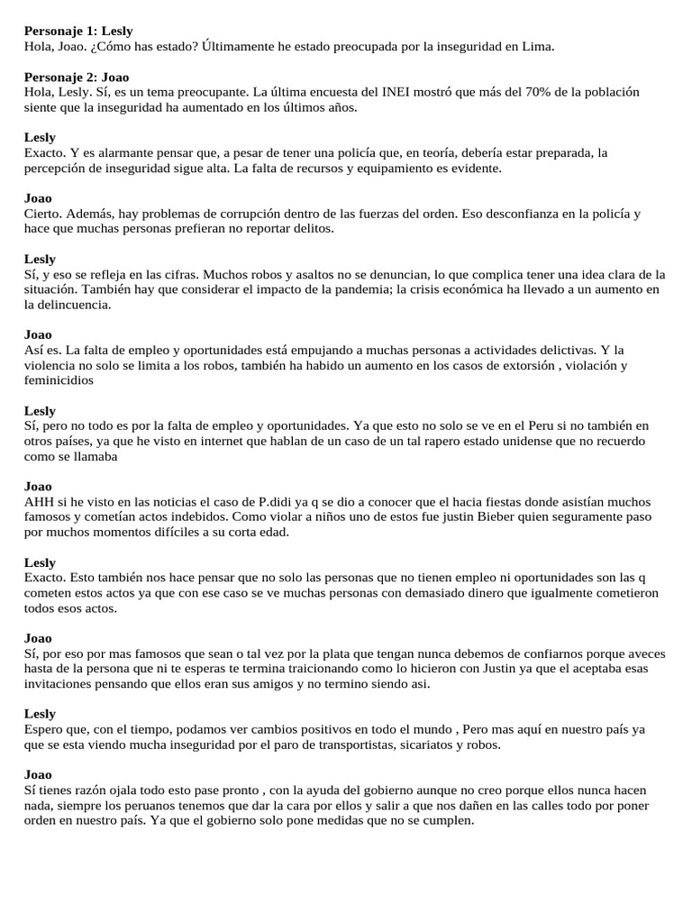 Dialogo 2 | PDF | Violación