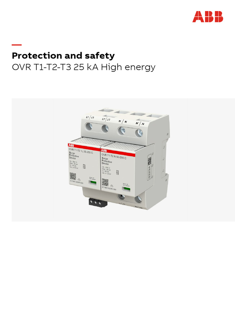 OVR T1 - T2 25ka - Catalogue Pages | PDF | Electricity | Electrical ...