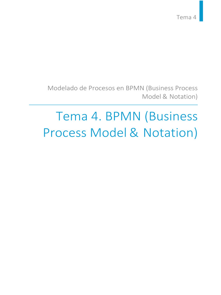 T4 - BPMN (Business Process Model & Notation) | PDF | Procesos de ...