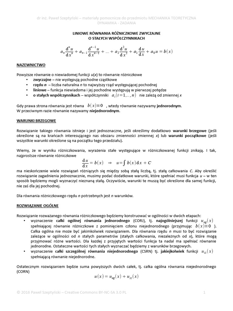 DYNAMIKA - całość | PDF
