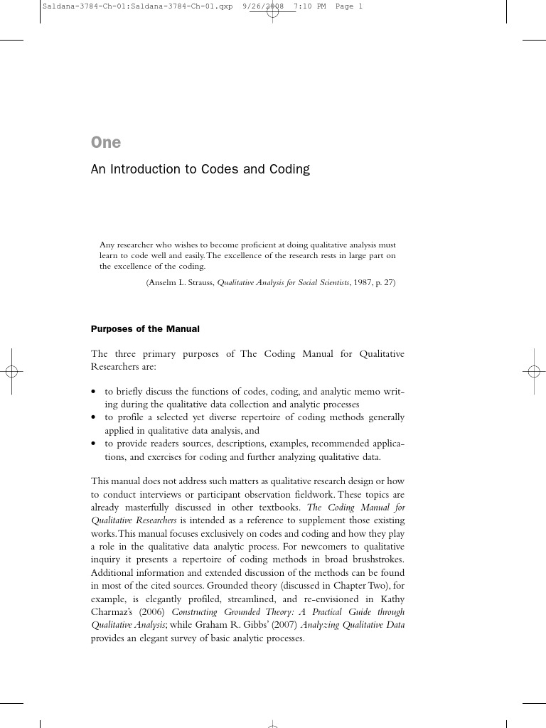 Codes and Coding | PDF | Qualitative Research | Field Research