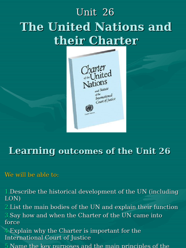 Overview of the United Nations Charter | PDF | United Nations ...