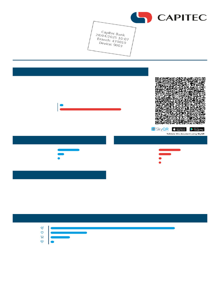 Capitec Bank Account Statement Summary | PDF | Credit Card | Cash