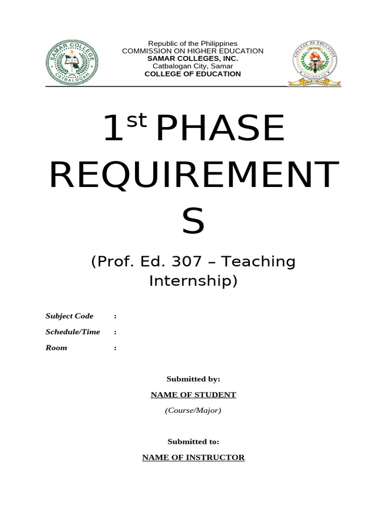 First Phase Cover Page 1 | PDF