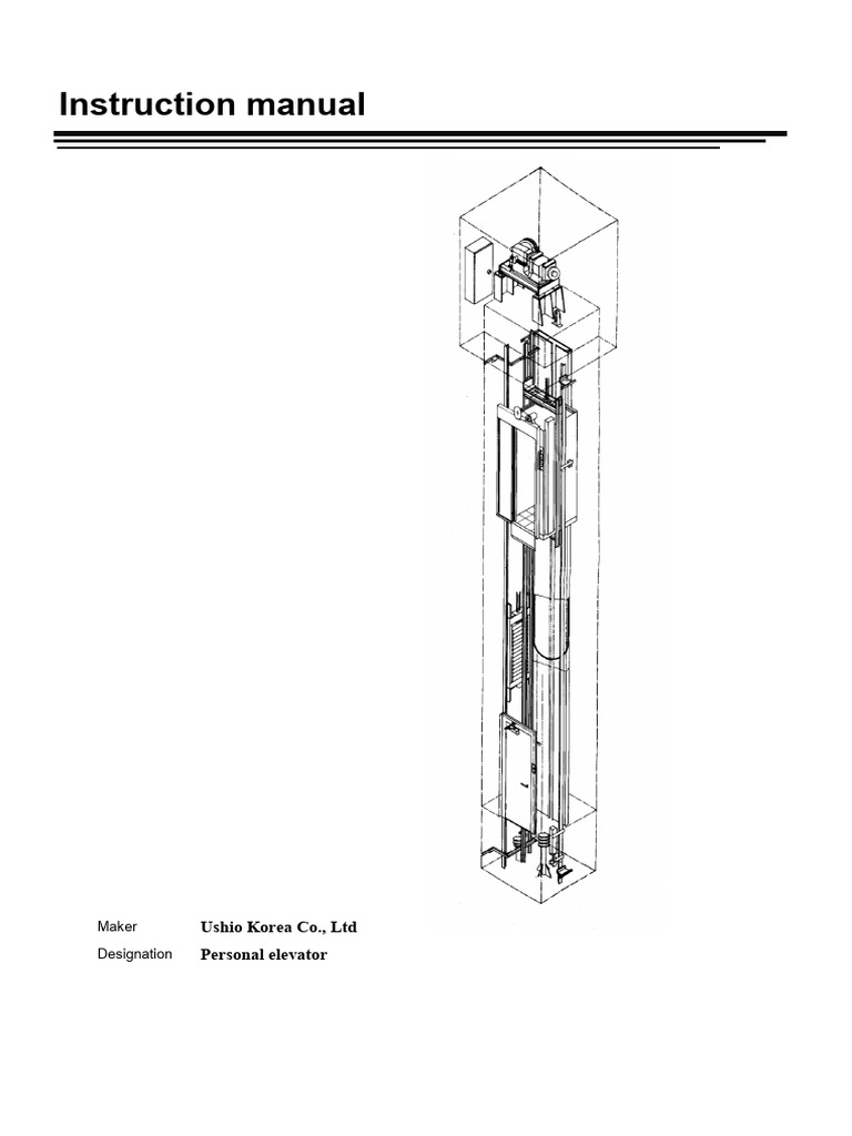 Instruction Manual of Elevator | PDF | Elevator | Switch