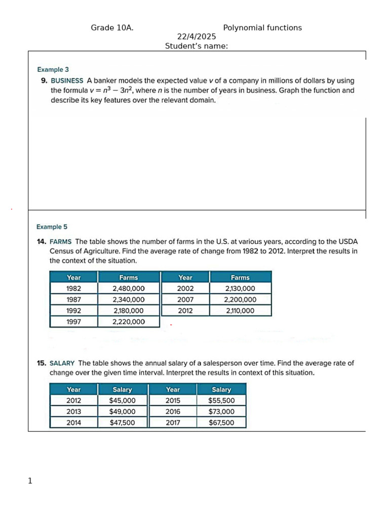Analyze Polynomial Functions 2 | PDF