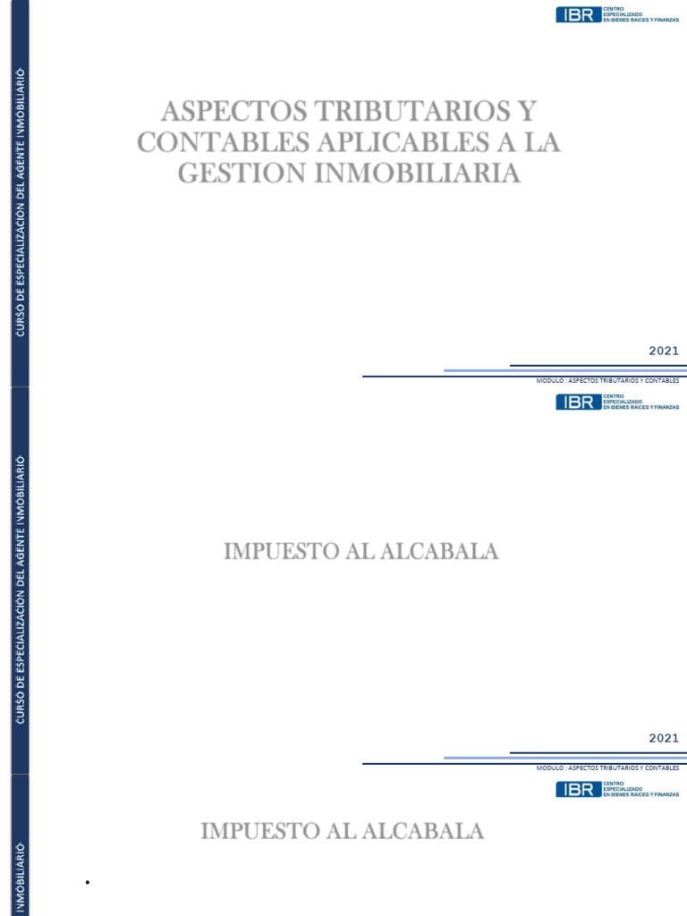 Aspectos Tributarios y Contables IV 2021 Ibr | PDF | Impuestos | Contabilidad