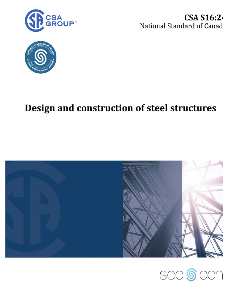 CSA S16-24 Design and Construction of Steel Structures 2024 | PDF