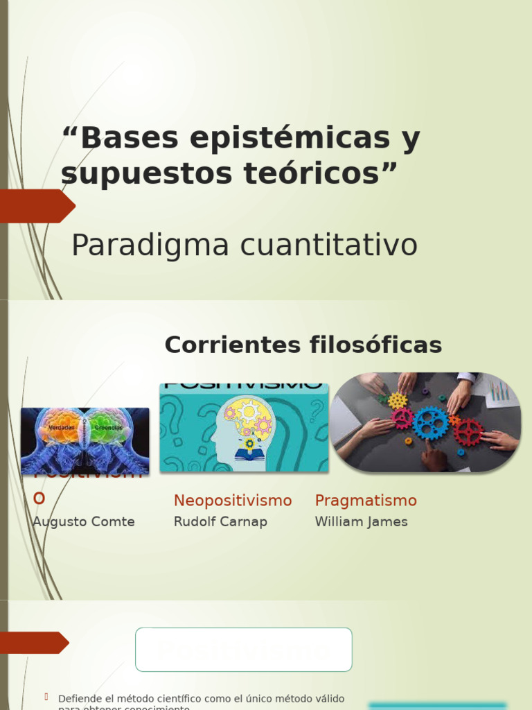 Bases Epistémicas y Supuestos Teóricos | PDF | Teoría | Pragmatismo