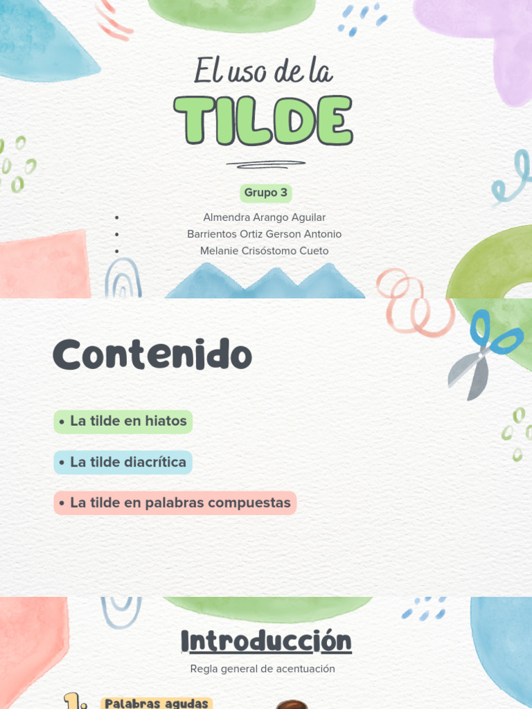 Reglas del uso de la tilde en español | PDF | Palabra | Gramática