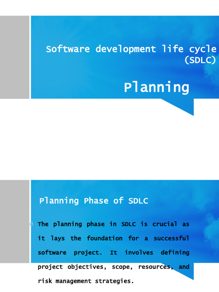 Planning and Designing in SDLC-1 | PDF | Computer Programming | Source Code