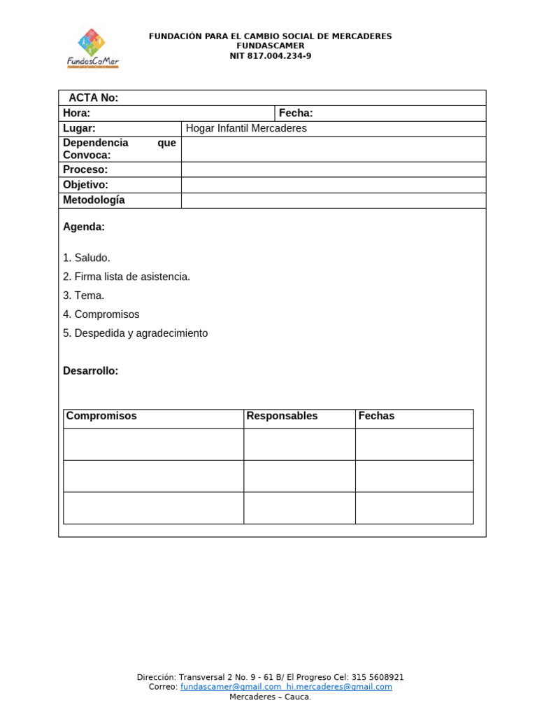 17 - Formato Acta | PDF