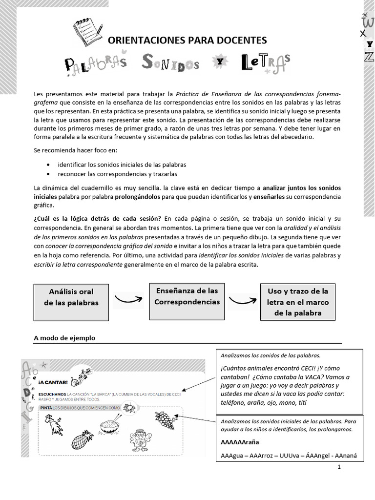 Actividades de Sonido Inicial para Niños | PDF